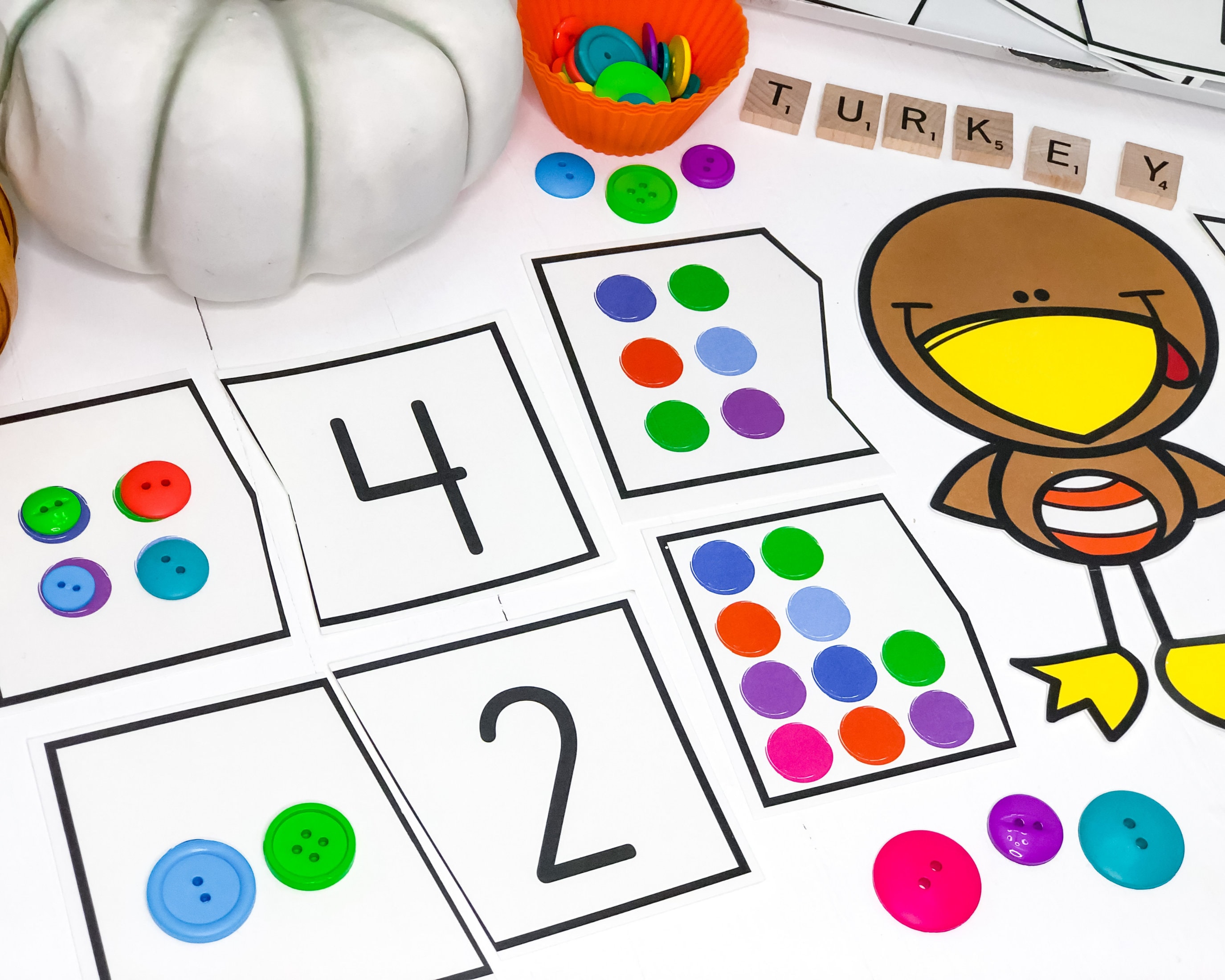 Thanksgiving Printable for Kids, Turkey Math, Counting Activity, Turkey ...