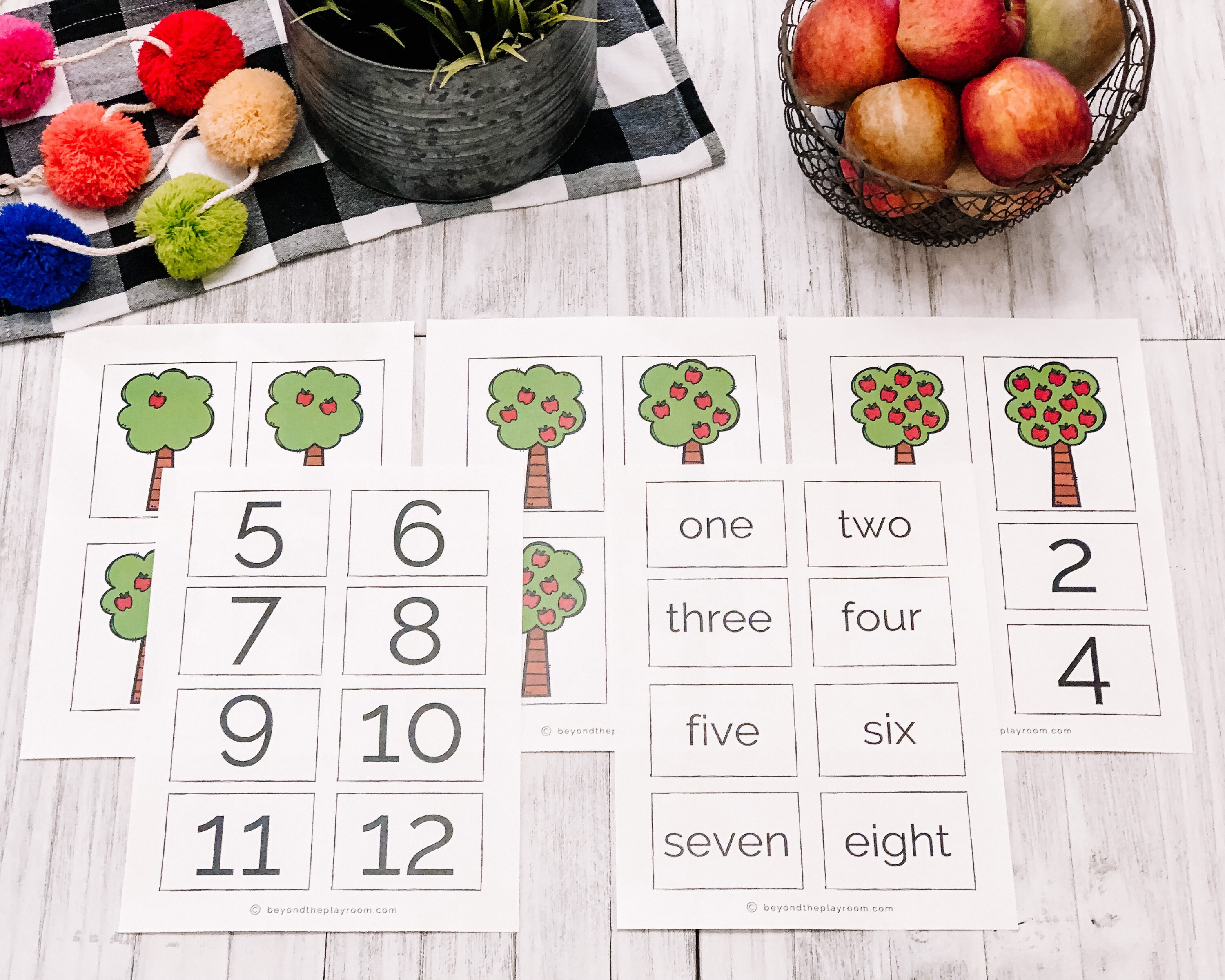 Apple Tree Counting Printable Math Activity for Kids | Etsy