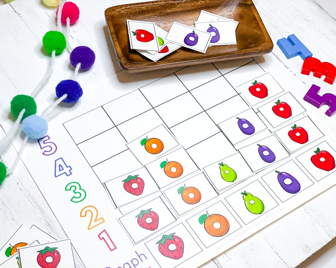 Math Printable Graphing Activity Hungry Caterpillar | Etsy