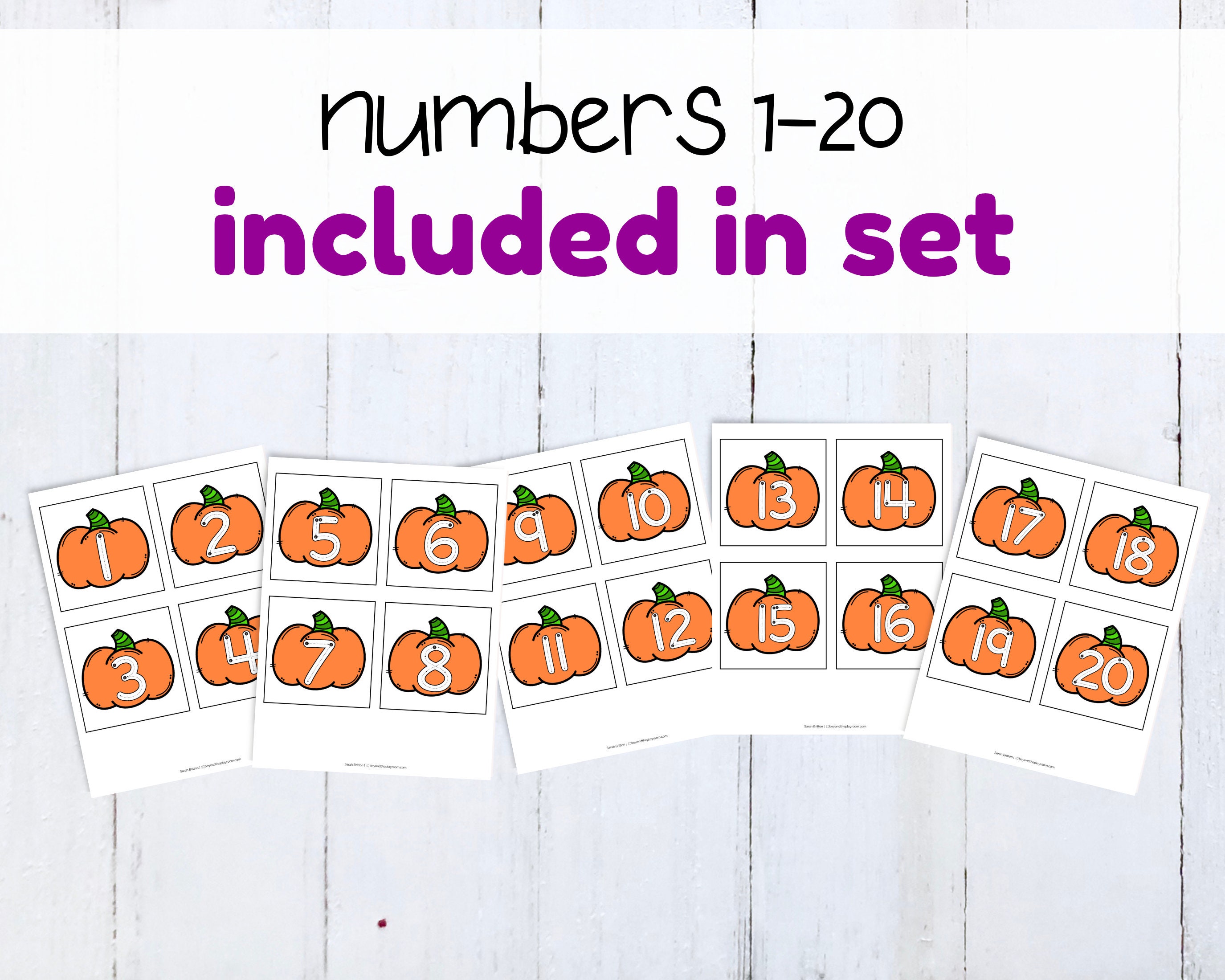 Pumpkin Alphabet Tracing Cards Printable Number Writing Preschool ...