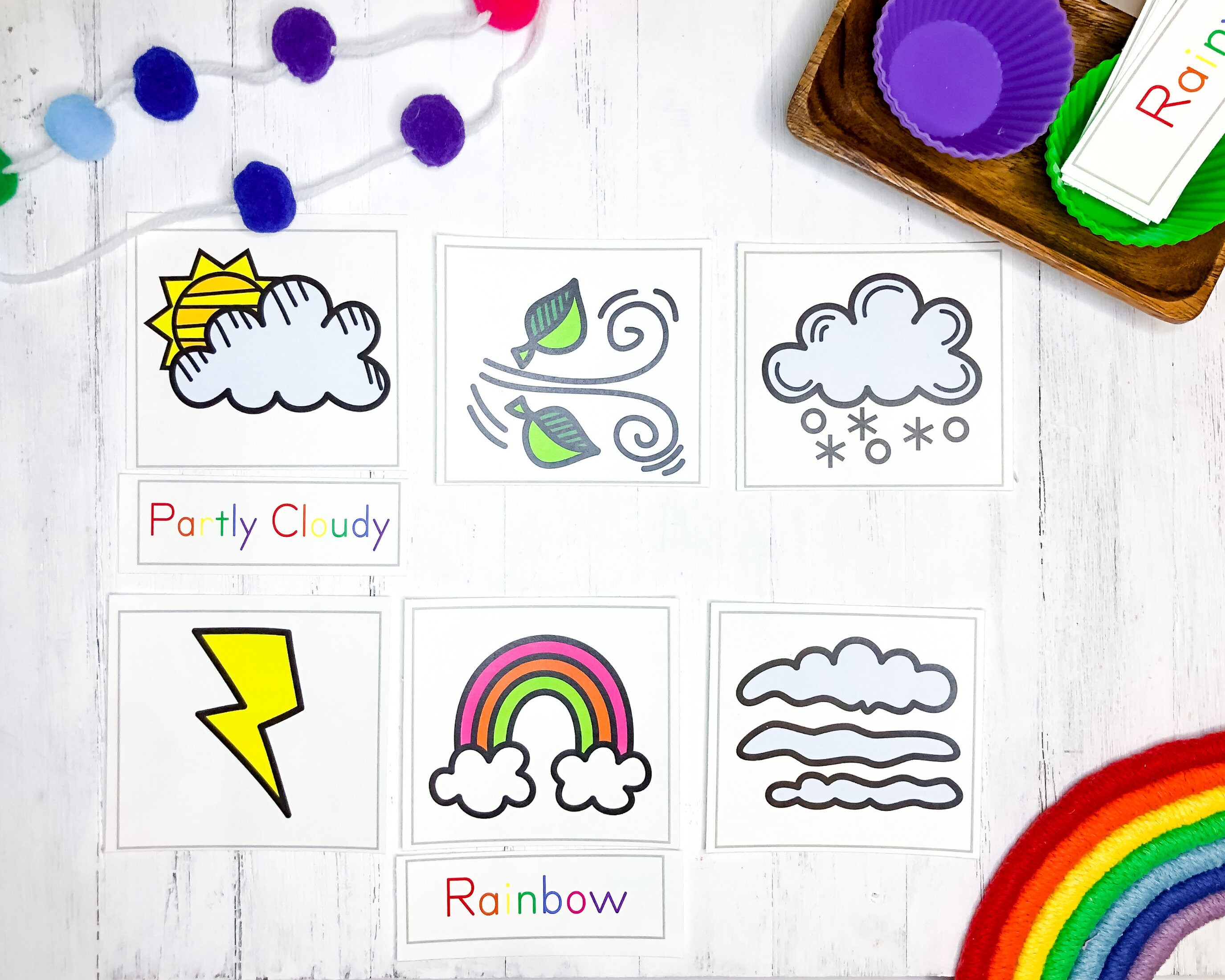 Montessori 3 Part Cards | Weather Printable for Kids | Homeschool ...