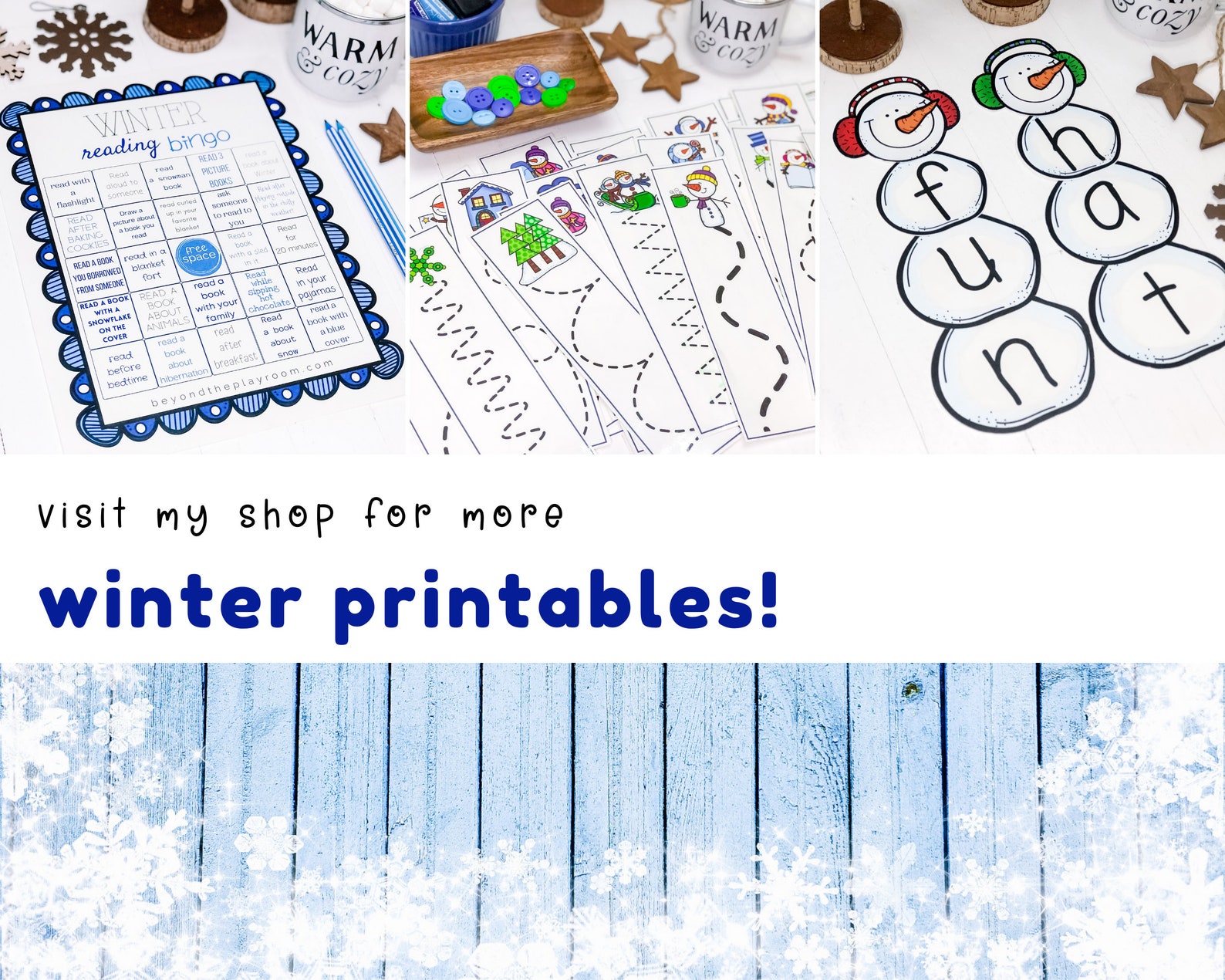 Alphabet Tracing Printable, Letter Tracing, Winter Activity for Kids ...