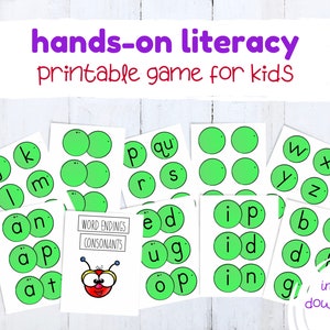 Word Families, CVC Word Game, Preschool Printable, Rhyming Activity ...