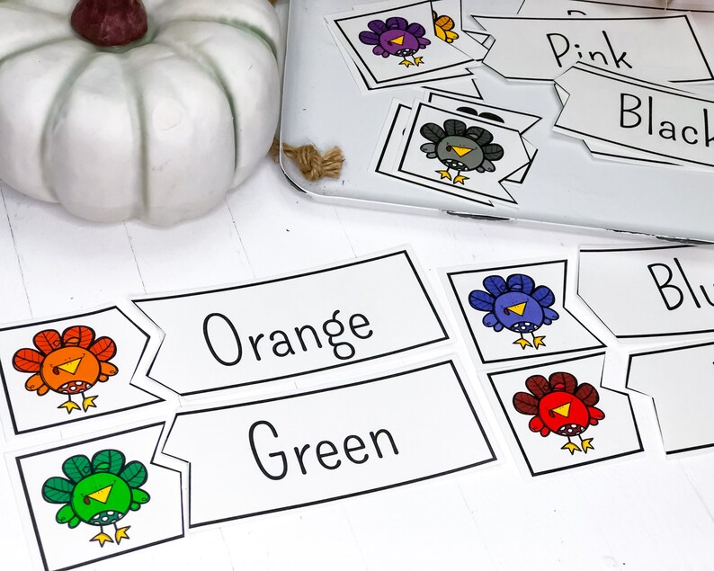 Color Matching, Turkey Printable, Matching Colors Activity ...