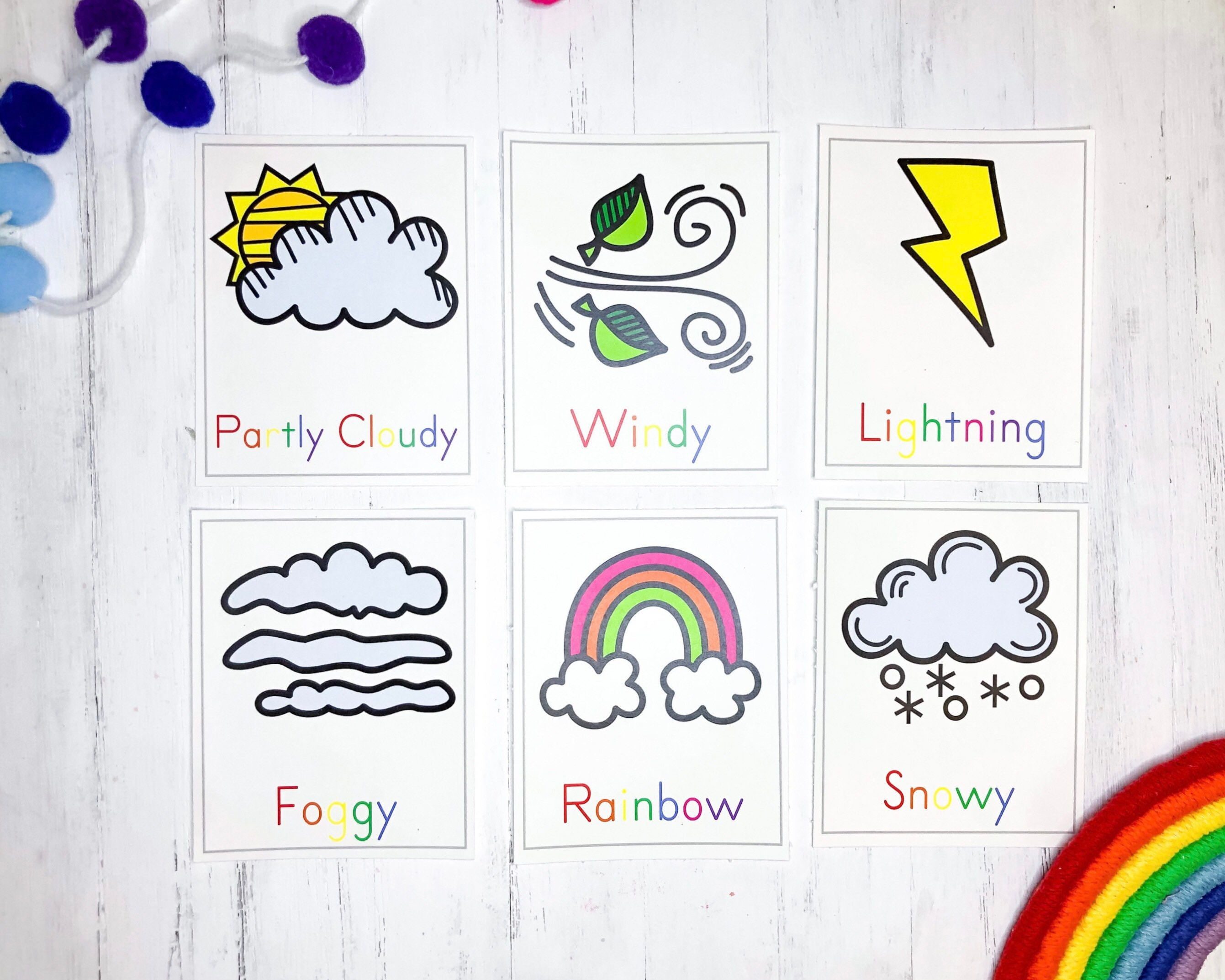 Montessori 3 Part Cards | Weather Printable for Kids | Homeschool ...