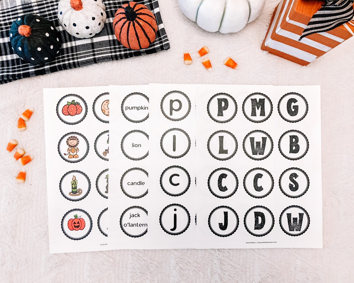 Halloween Matching Game Printable Preschool & Kindergarten | Etsy