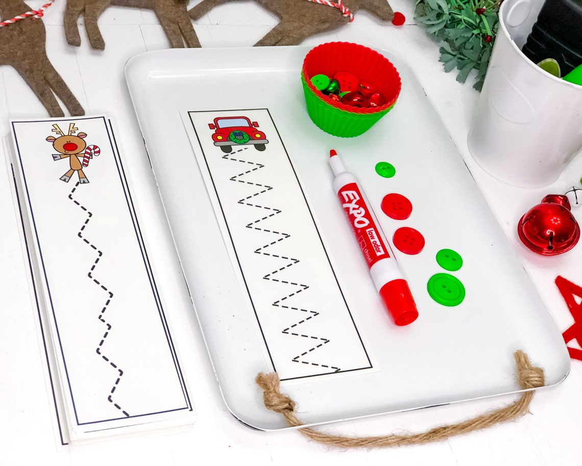 Christmas Tracing Activity, Tracing Cards, Printable for Kids ...