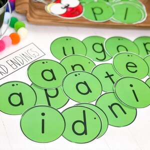 Word Families, CVC Word Game, Preschool Printable, Rhyming Activity ...