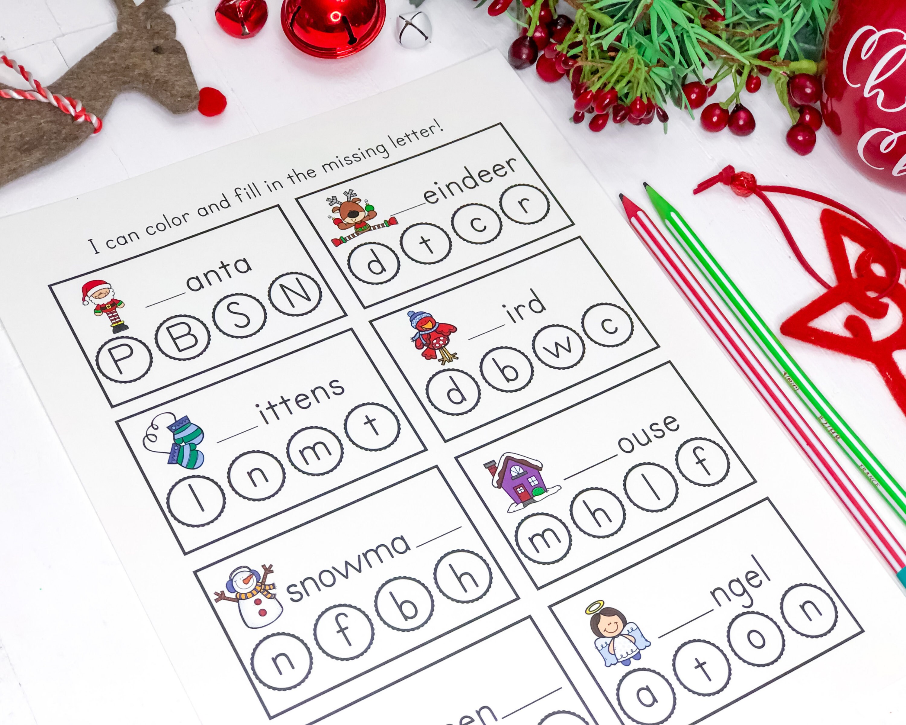 Christmas Printable Activities for Kids, Printable Activity Book ...