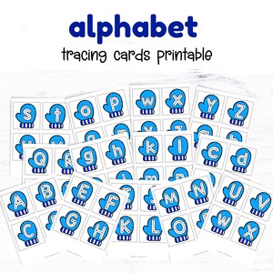 Alphabet Tracing Printable, Letter Tracing, Winter Activity for Kids ...