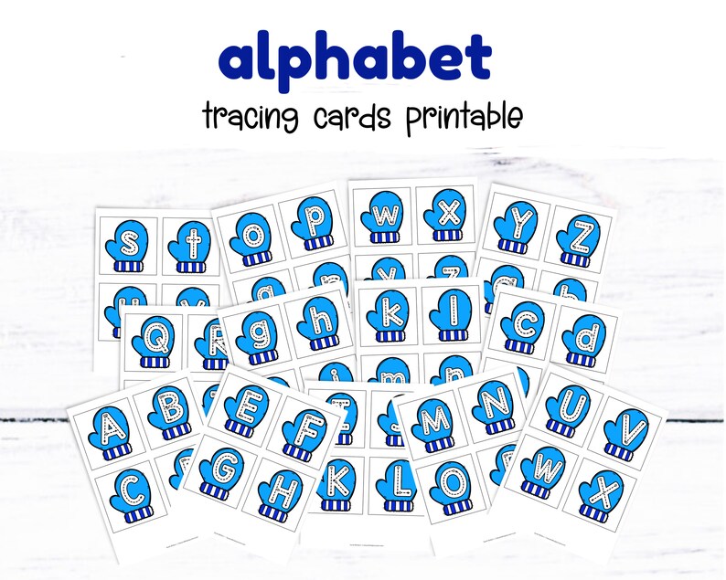 Alphabet Tracing Printable, Letter Tracing, Winter Activity for Kids ...
