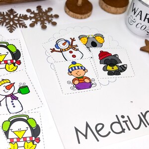 Sort by Size, Winter Printable Activity for Kids, Sorting Game, Sorting ...