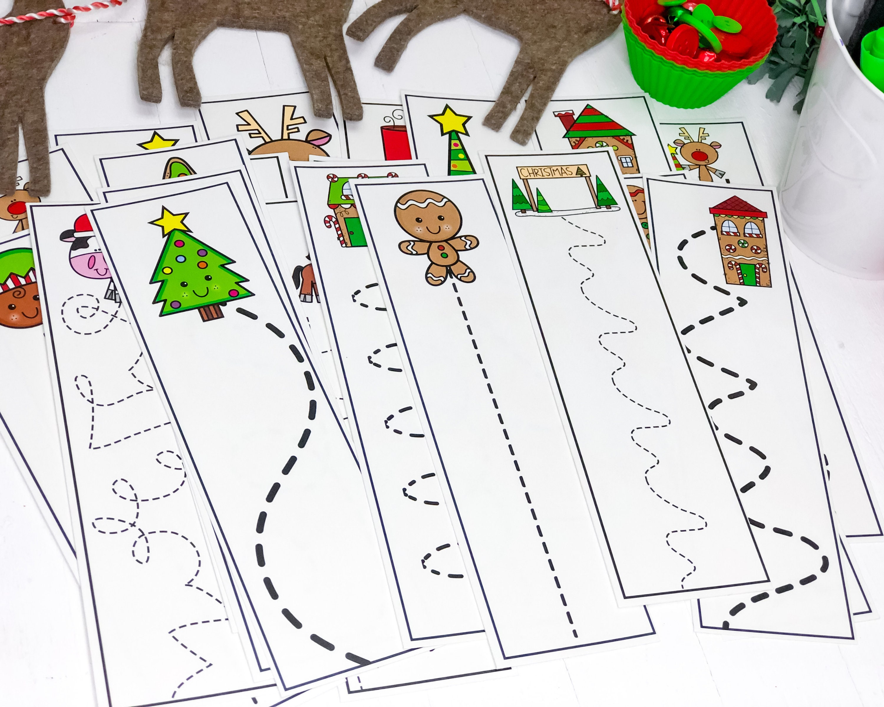 Christmas Tracing Activity, Tracing Cards, Printable for Kids ...