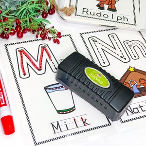 Christmas Alphabet Printable, Christmas Activity for Kids, Tracing ...