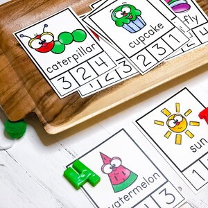 Syllable Activity Hungry Caterpillar Printables Literacy | Etsy