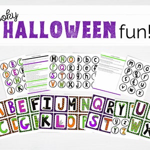 Alphabet Cards Printable, Halloween Activity for Kids, Preschool ...