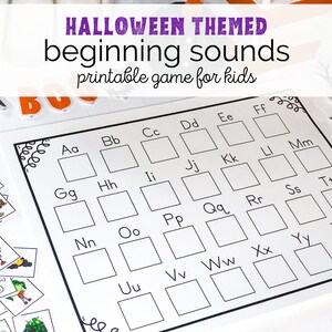 Halloween Activity for Kids, Beginning Sounds, Phonics Activity ...