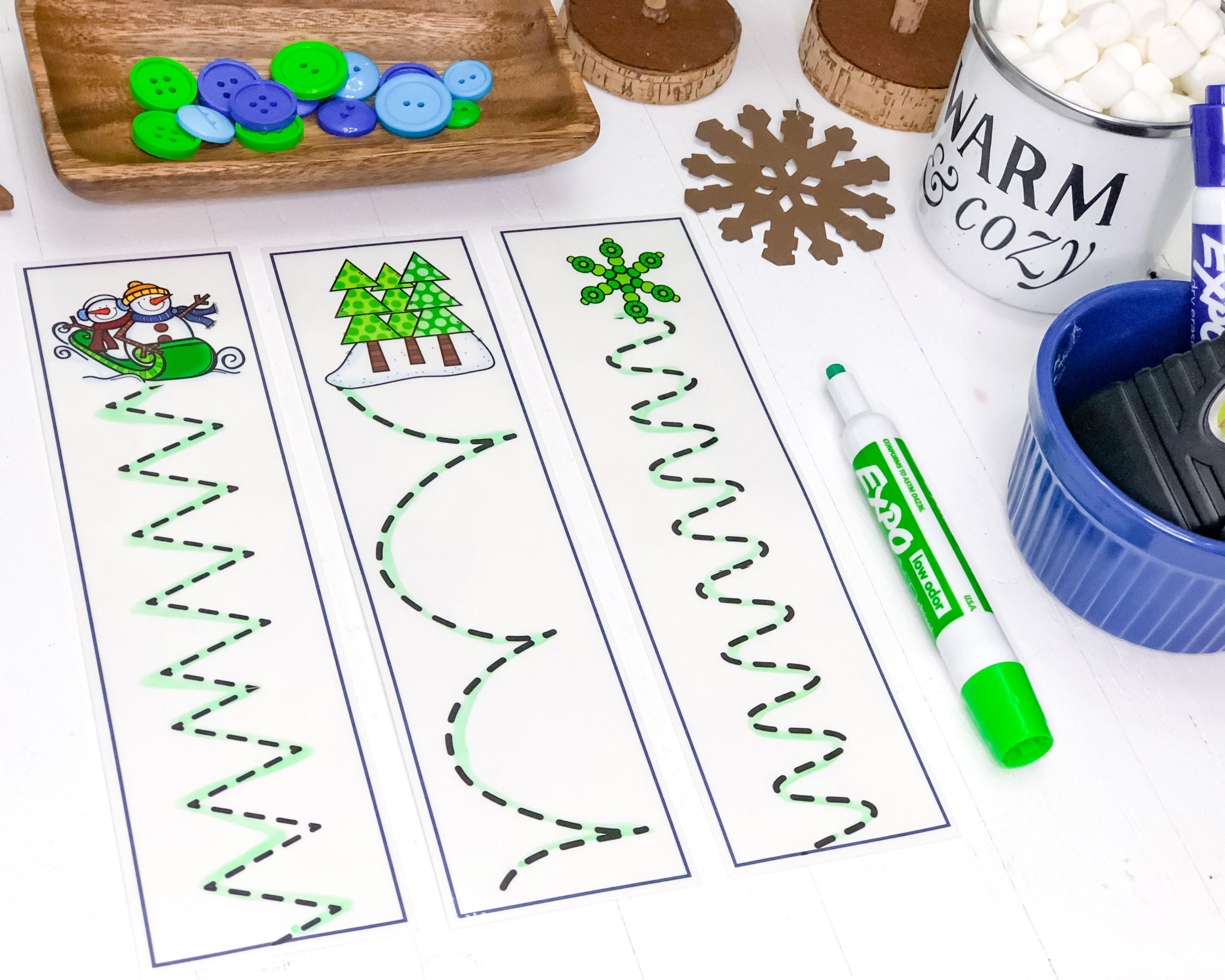 Hiver imprimable pour les enfants, activité de traçage, activité d ...