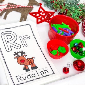 Christmas Alphabet Printable, Christmas Activity for Kids, Tracing ...