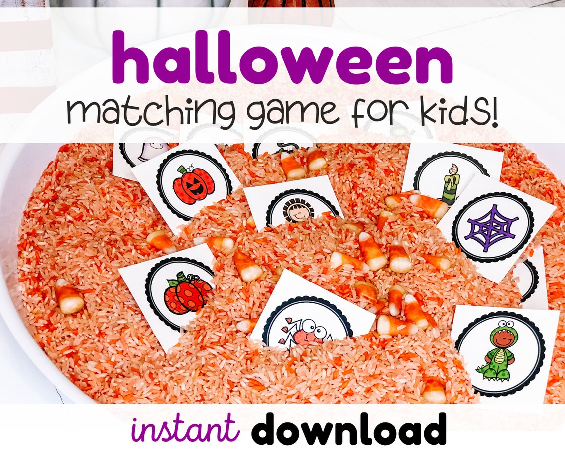 Halloween Matching Game Printable Preschool & Kindergarten - Etsy