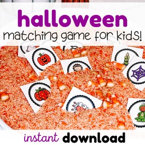Halloween Matching Game Printable | Preschool & Kindergarten Literacy ...