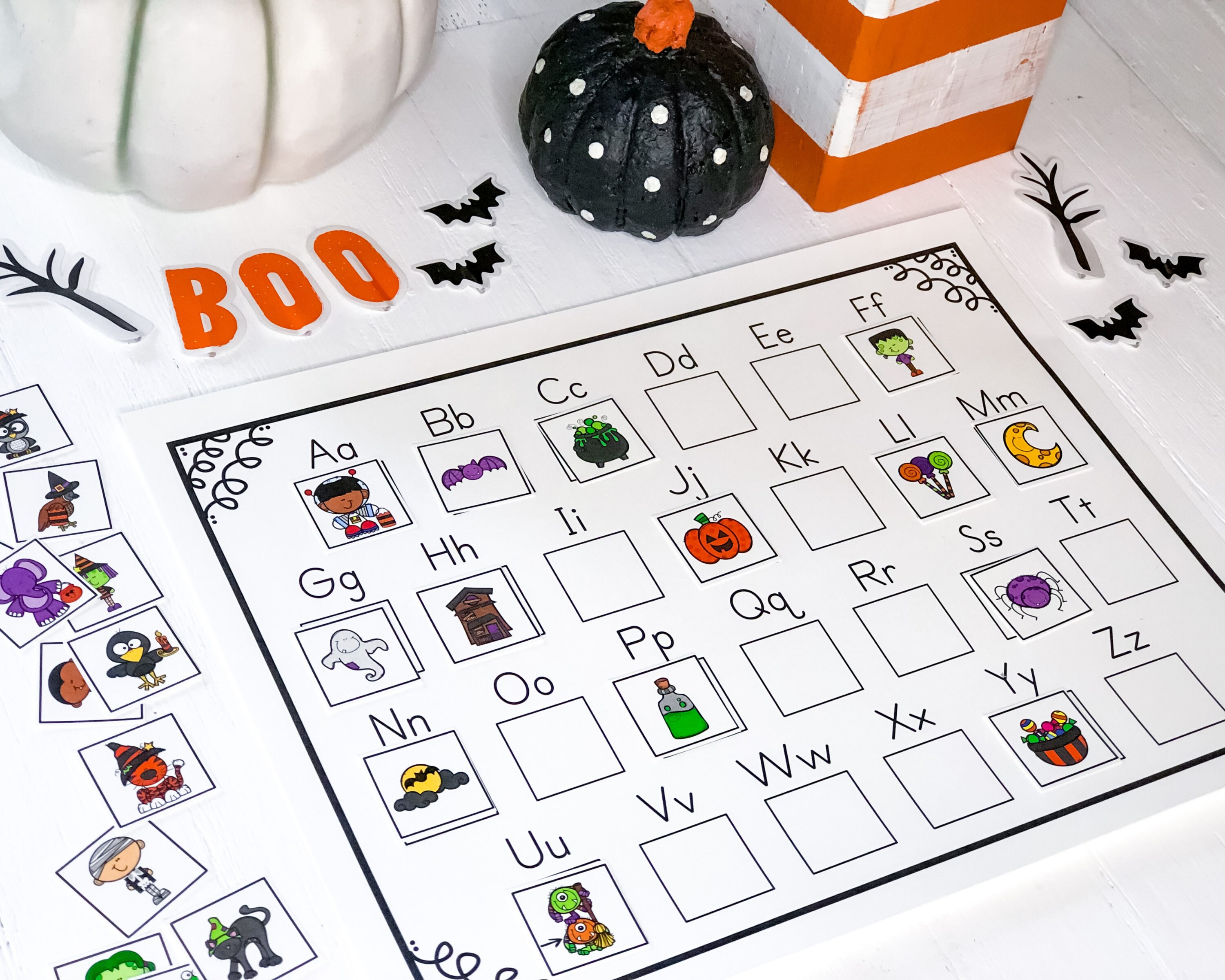 Halloween Activity for Kids, Beginning Sounds, Phonics Activity ...