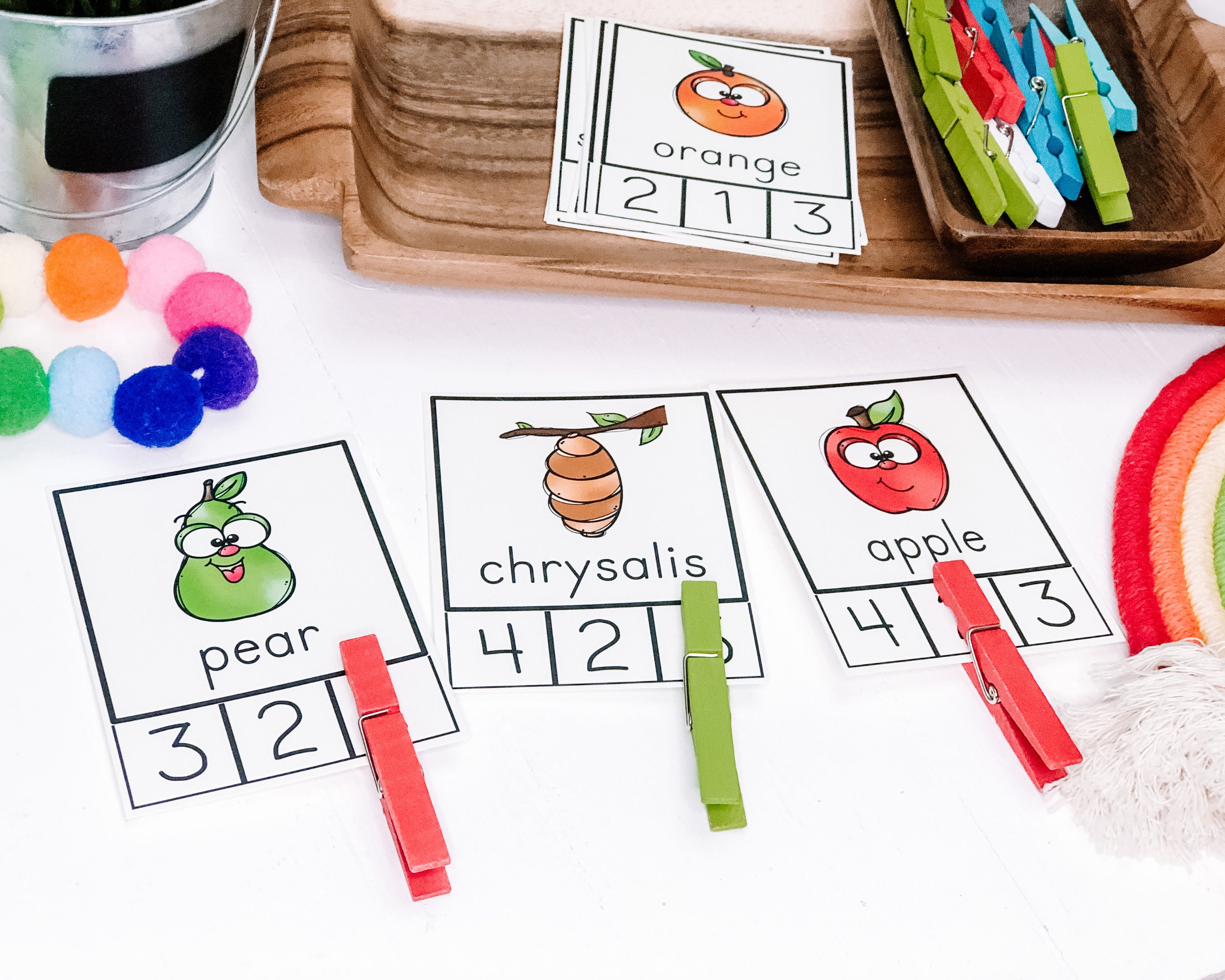 Syllable Activity, Hungry Caterpillar Printables, Literacy Game ...