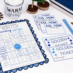 Winter Reading Bingo, Reading Printable for Kids, Reading Bingo ...