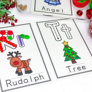 Christmas Alphabet Printable, Christmas Activity for Kids, Tracing ...