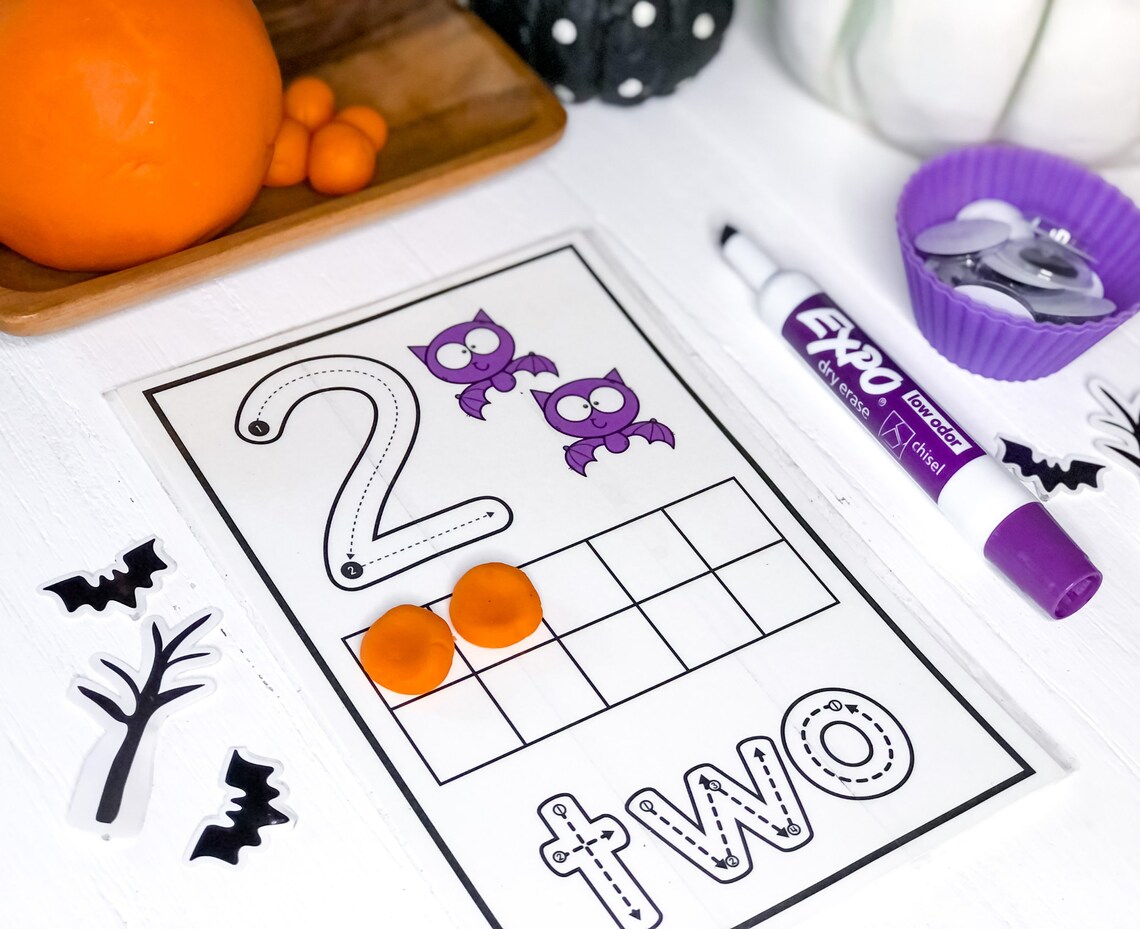 Number Cards Printable, Numbers 1-20, Halloween Activity for Kids ...