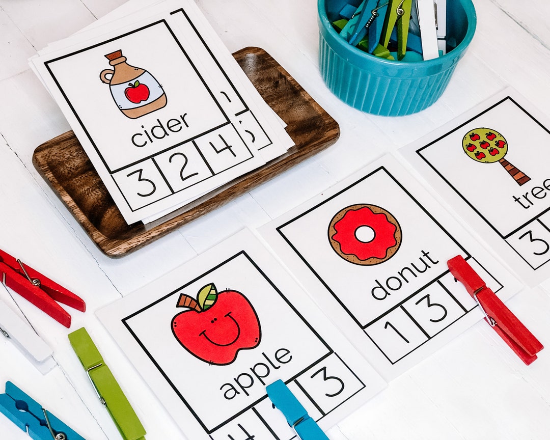 Fall Syllable Game Printable | Literacy Activity for Kids | Preschool ...