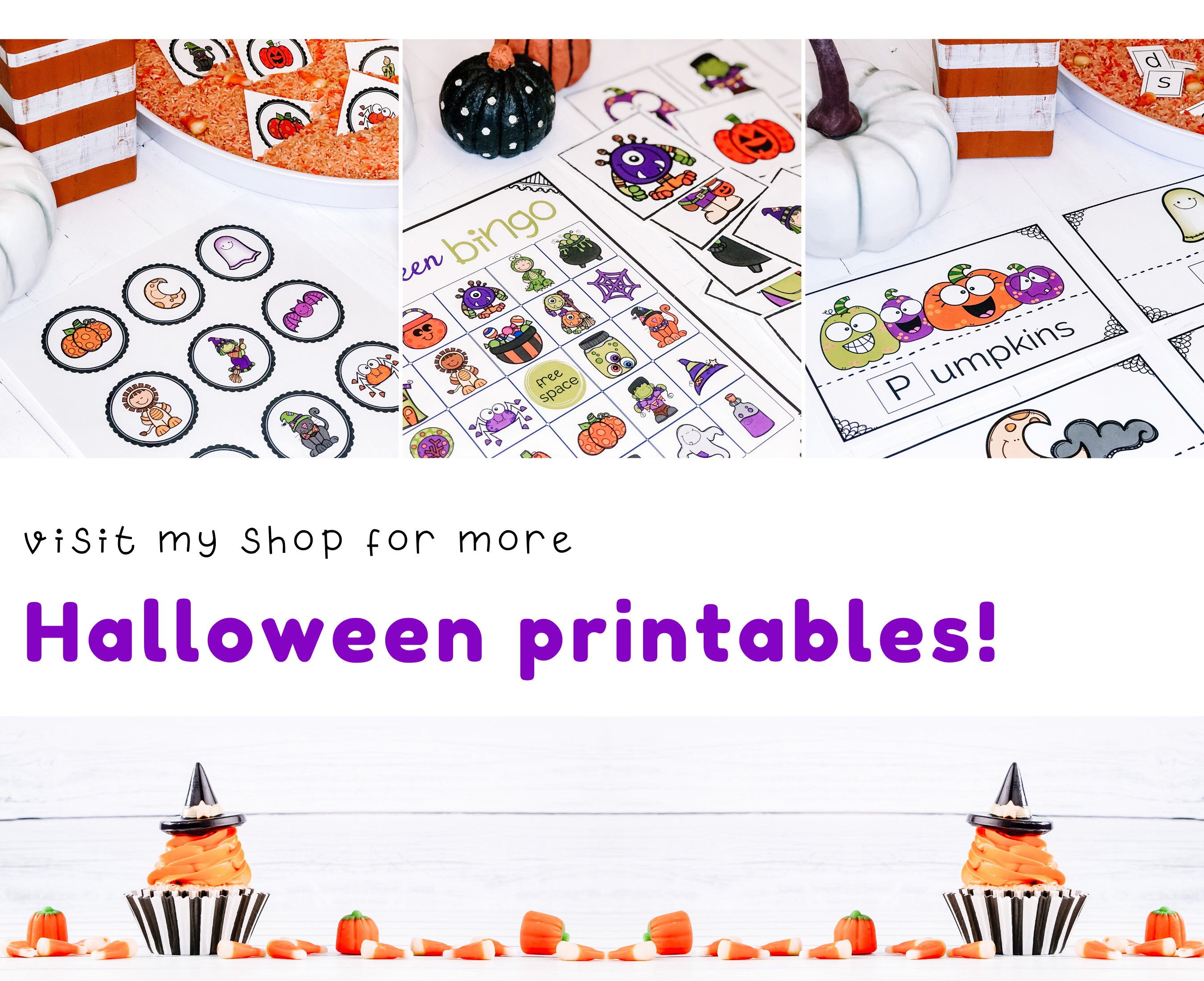 Number Cards Printable, Numbers 1-20, Halloween Activity for Kids ...