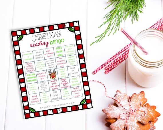 Christmas Bingo Printable Reading Printable Christmas | Etsy