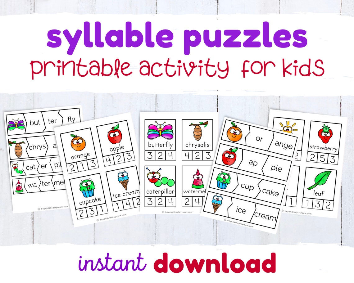 Syllable Activity, Hungry Caterpillar Printables, Literacy Game ...