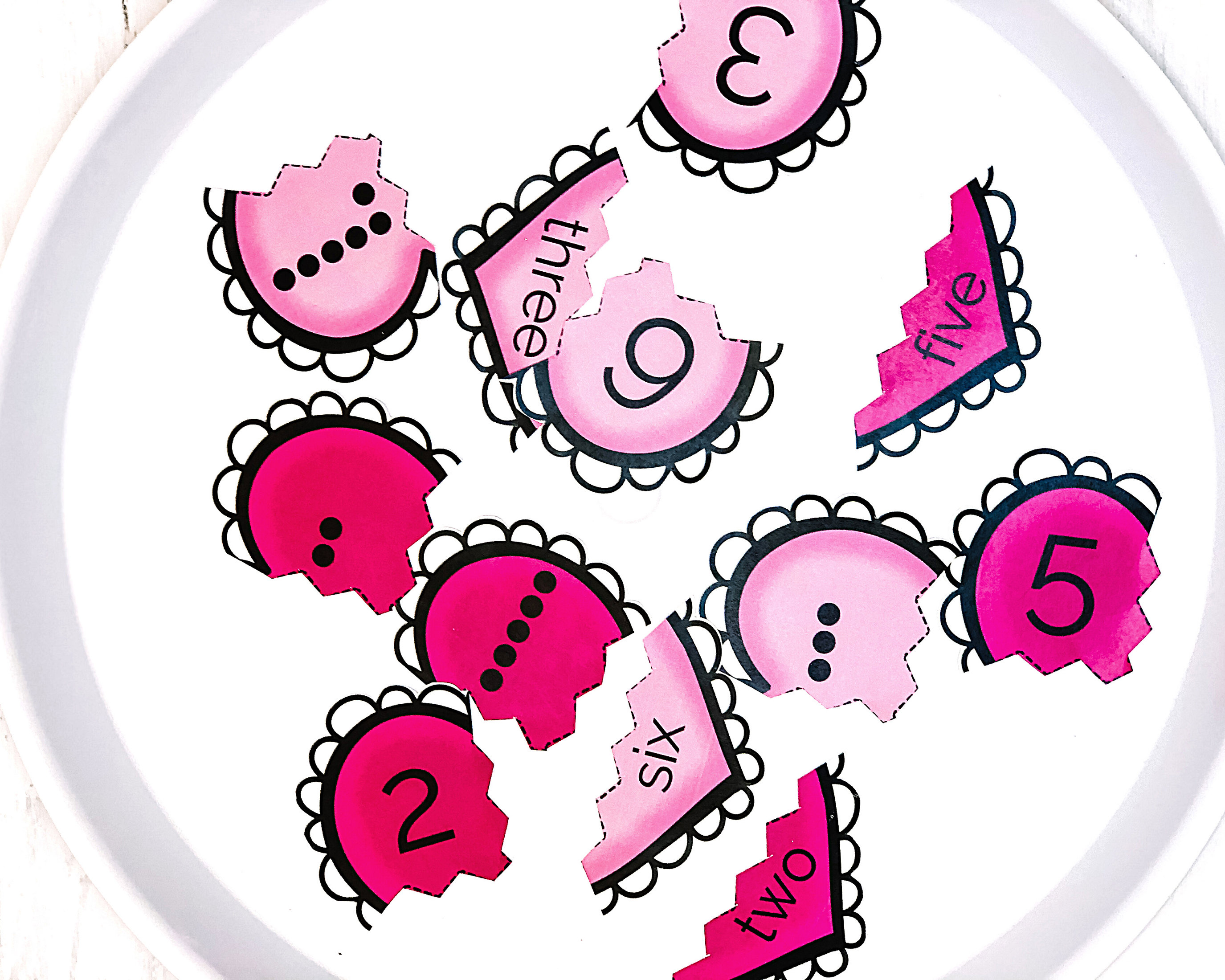 Valentine's Day Math Game, Printable Activity for Kids, Puzzle Game for ...