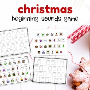 Christmas Activity for Kids, Beginning Sounds, Phonics Activity ...