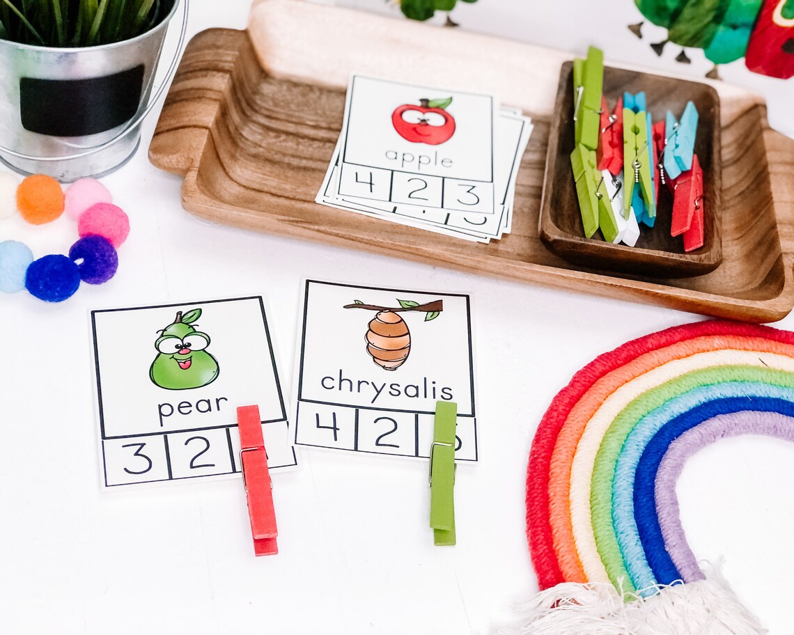 Syllable Activity, Hungry Caterpillar Printables, Literacy Game ...
