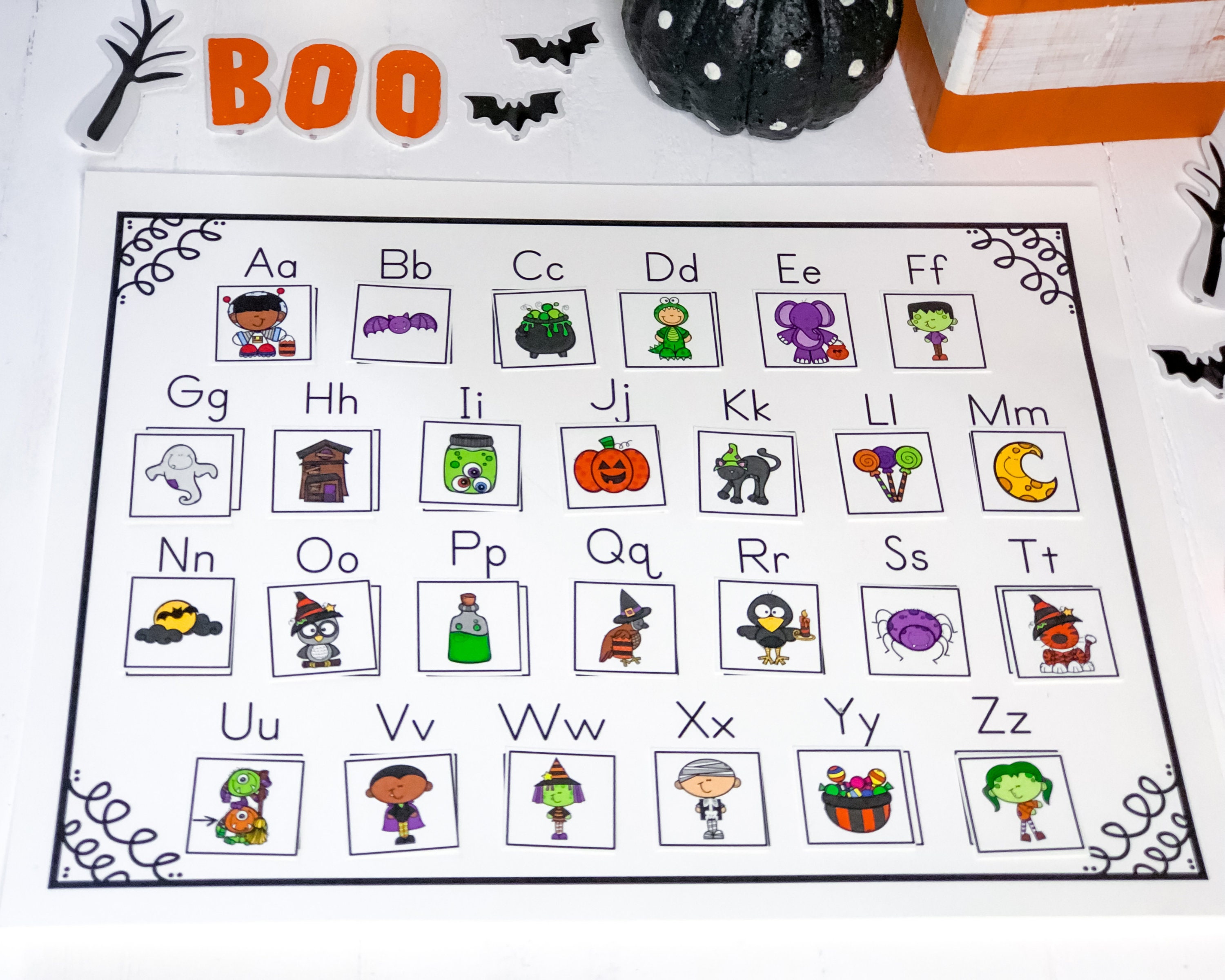 Halloween Activity for Kids, Beginning Sounds, Phonics Activity ...