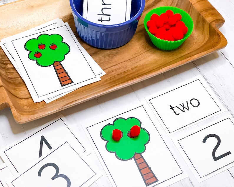 Apple Tree Counting Printable | Math Activity for Kids | Homeschool - Etsy