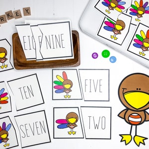 Thanksgiving Printable for Kids, Turkey Math, Counting Activity, Turkey ...