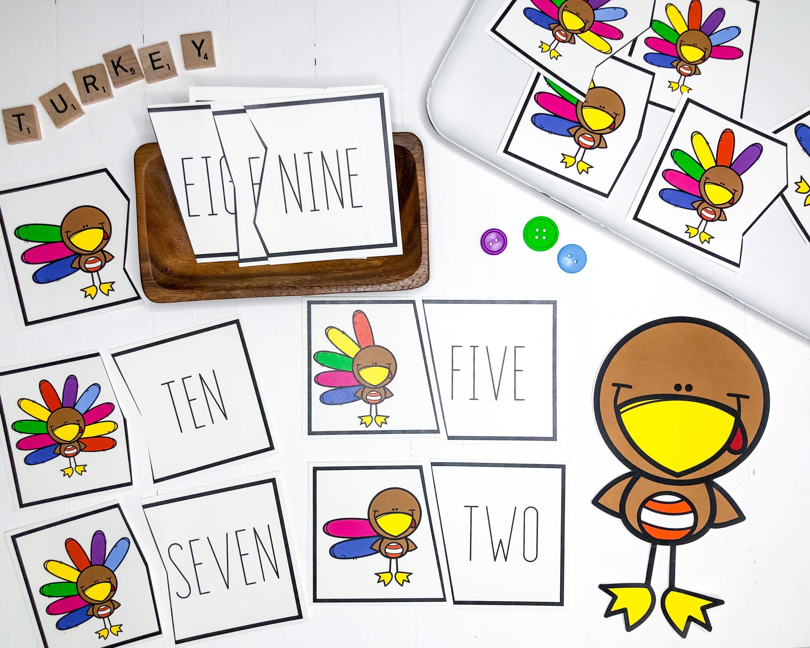Thanksgiving Printable for Kids, Turkey Math, Counting Activity, Turkey ...