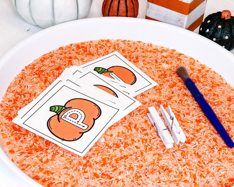 Pumpkin Alphabet Tracing Cards Printable Number Writing Preschool ...