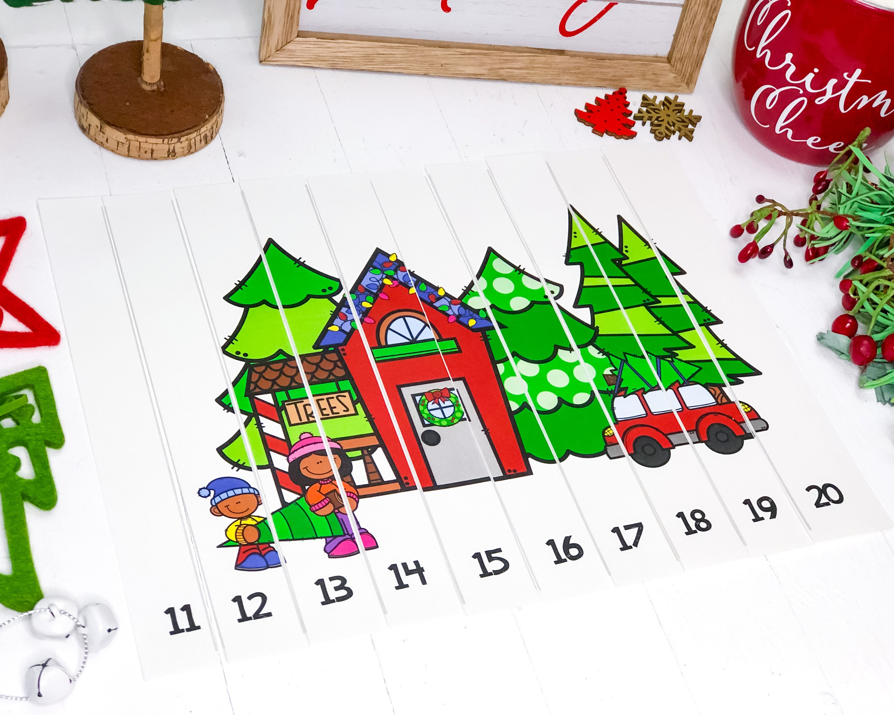 Christmas Counting Printable, Christmas Puzzle Printable, Counting ...