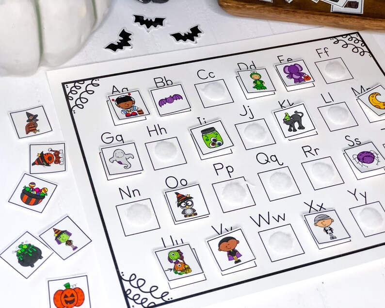 Halloween Activity for Kids, Beginning Sounds, Phonics Activity ...