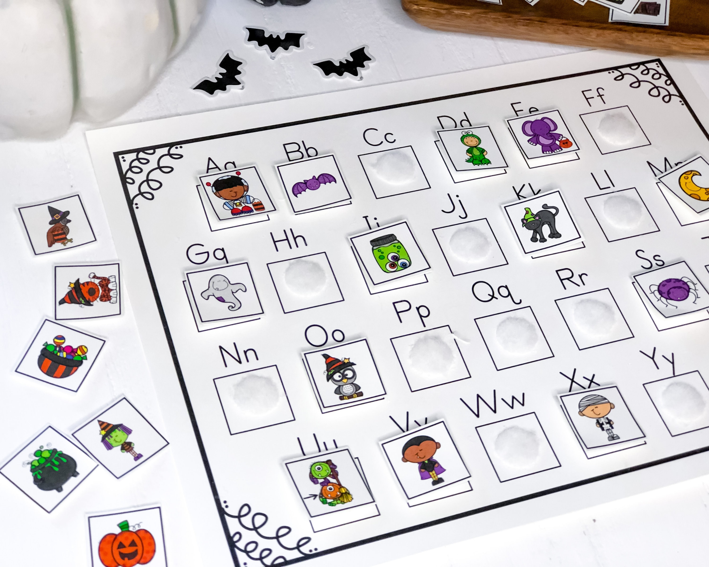 Halloween Activity for Kids, Beginning Sounds, Phonics Activity ...