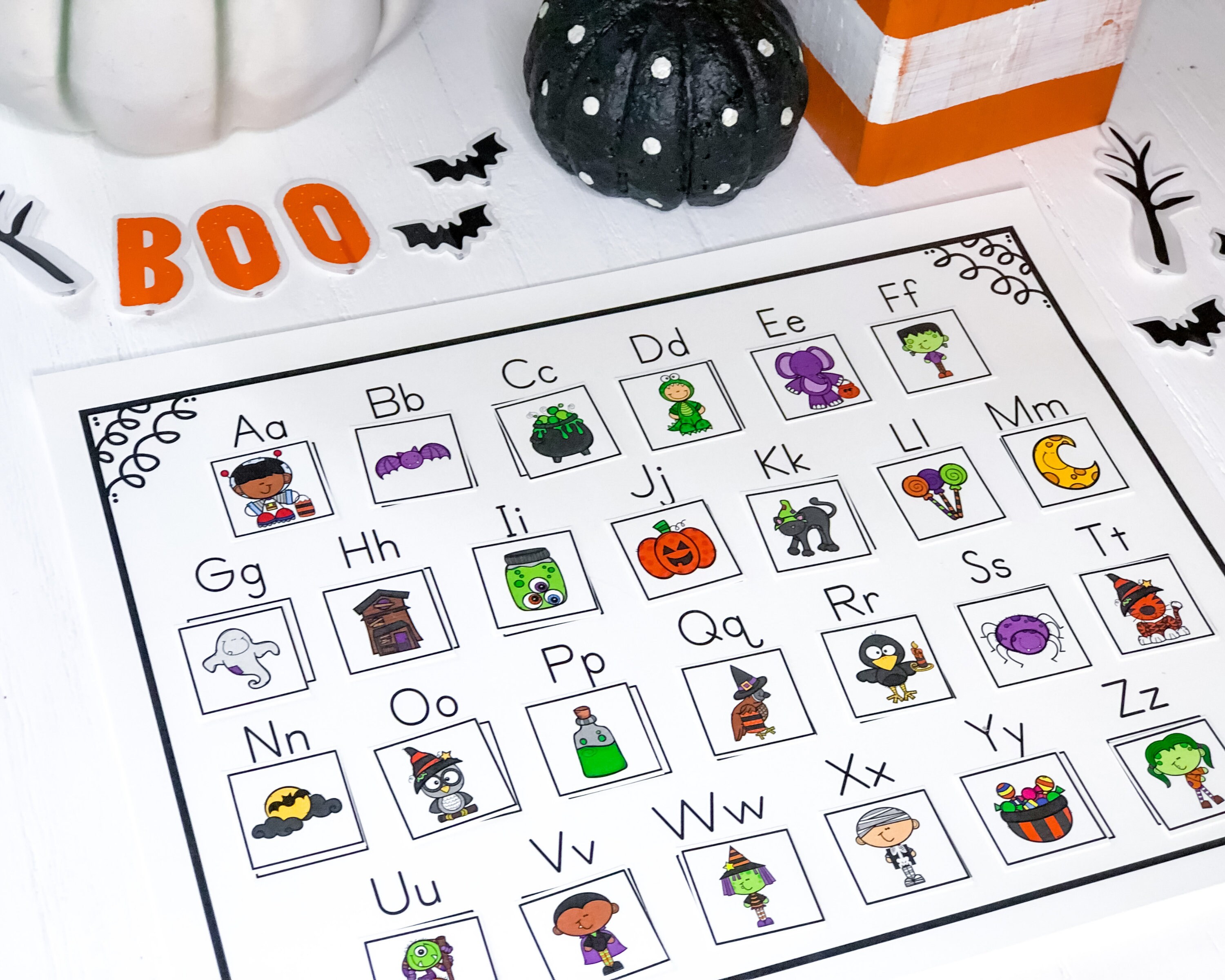 Halloween Activity for Kids, Beginning Sounds, Phonics Activity ...