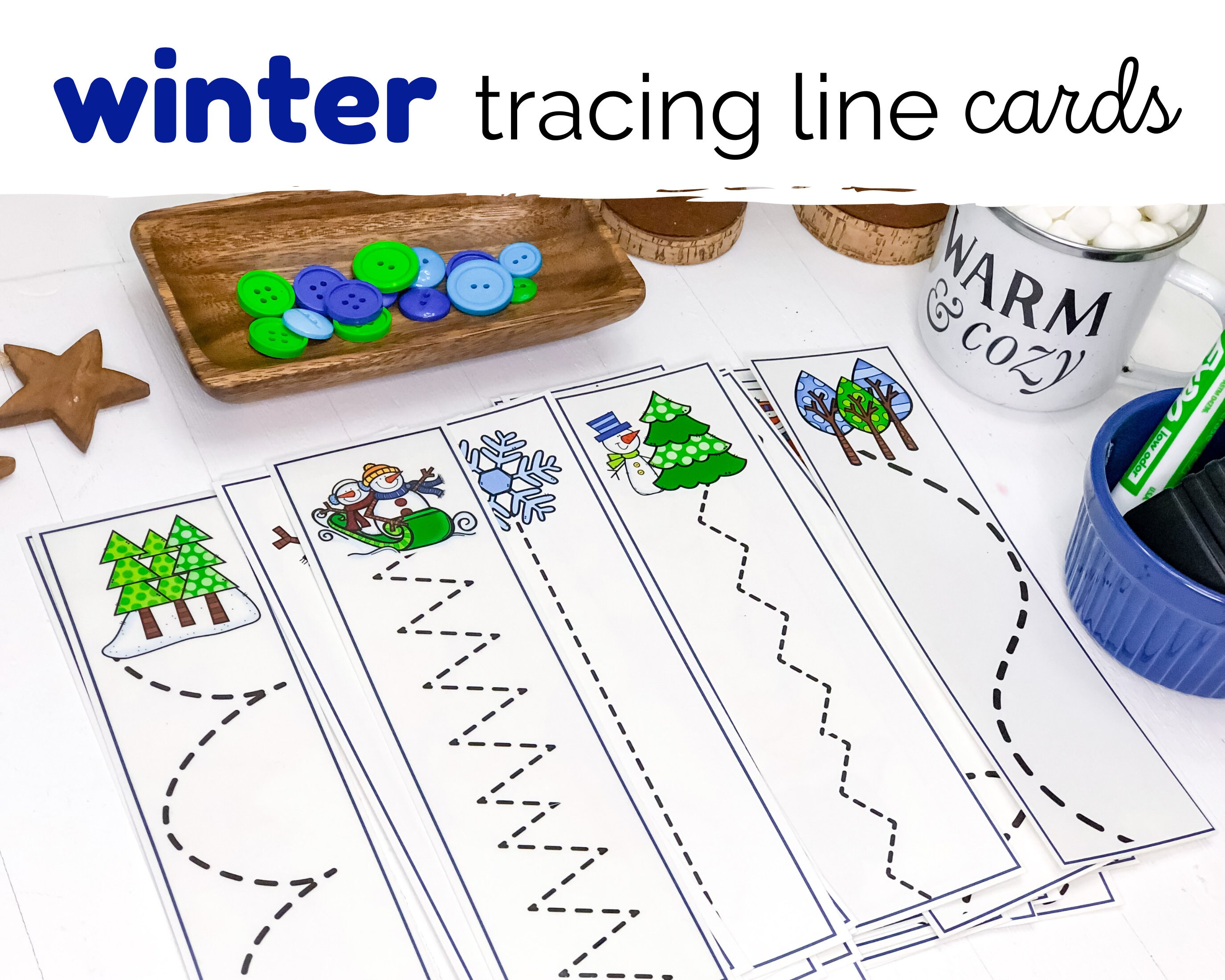 Hiver imprimable pour les enfants, activité de traçage, activité d ...