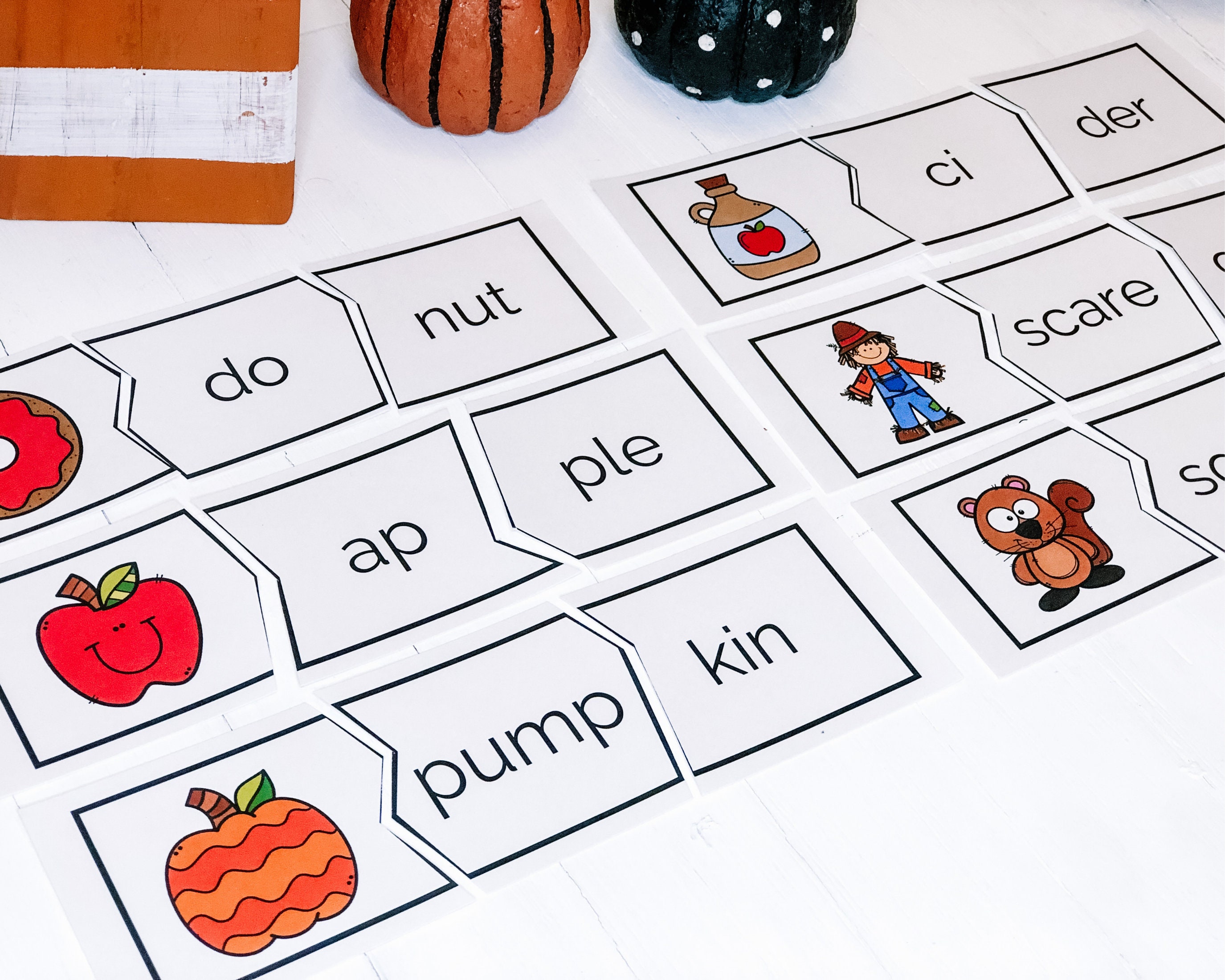 Fall Syllable Game Printable | Literacy Activity for Kids | Preschool ...
