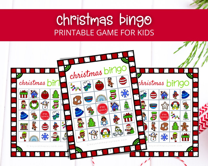 Christmas Bingo Game, Christmas Printable Game, Christmas Activity for ...