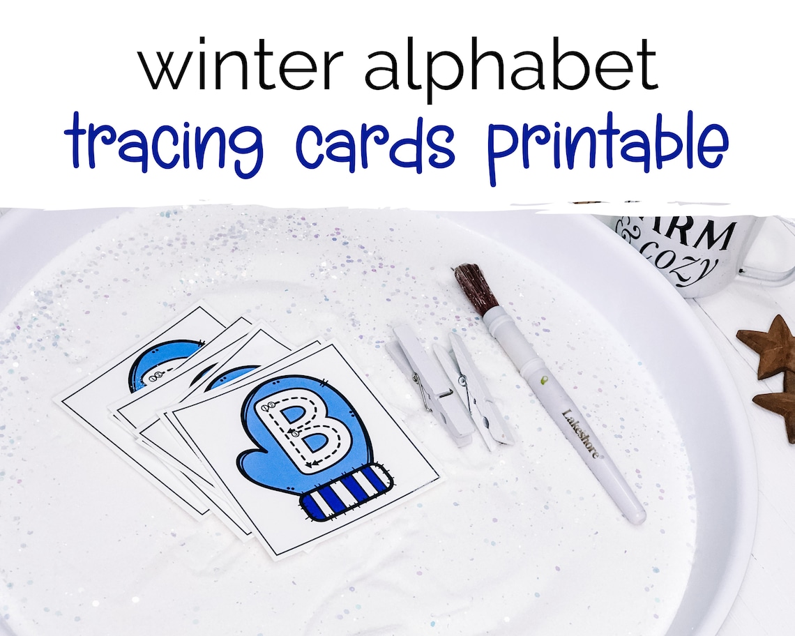Alphabet Tracing Printable, Letter Tracing, Winter Activity for Kids ...